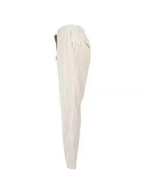 WHITE SAND Wide-stripe Corduroy Trousers - Neutrals
