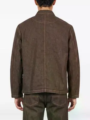 You Must Create Construction Contrast-stitch Denim Jacket