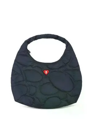 AAPE BY *A BATHING APE Quilted Heart-patch Tote Bag - Blue