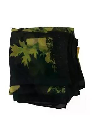 Gianfranco Ferre Floral-print Scarf - Black