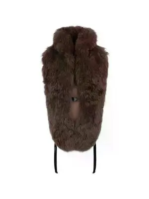 Dsquared2 Lamb-fur Vest - Brown