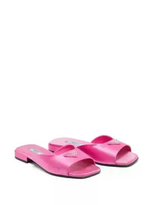 Prada Triangle-logo Flat Sandals
