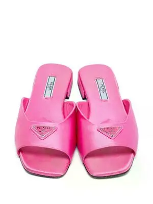 Prada Triangle-logo Flat Sandals