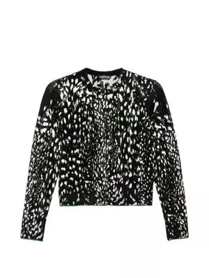 TOM FORD Lynx Jacquard Cardigan - Black