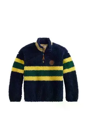Polo Ralph Lauren Roll-neck Striped Fleece Sweater - Blue