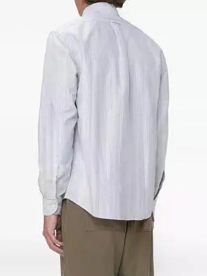 SEBAGO Button-down Striped Poplin Shirt - Blue