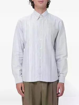 SEBAGO Button-down Striped Poplin Shirt - Blue