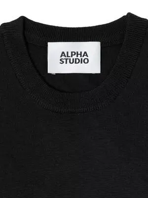 Alpha Studio Crew-neck Wool Sweater