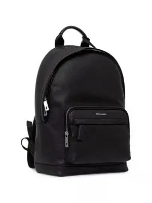 TRUSSARDI Pebbled-texture Logo-plaque Backpack