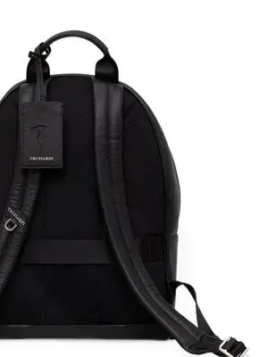 TRUSSARDI Pebbled-texture Logo-plaque Backpack
