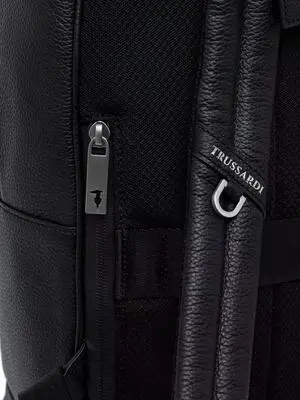 TRUSSARDI Pebbled-texture Logo-plaque Backpack