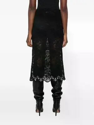Rabanne Eyelet-embellished Lace Skirt