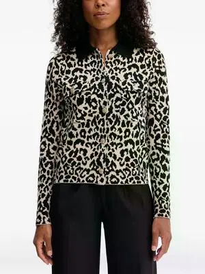 MORGAN Leopard-print Button-up Cardigan - Neutrals