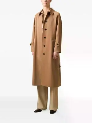 LARDINI Belted Wool Trench Coat