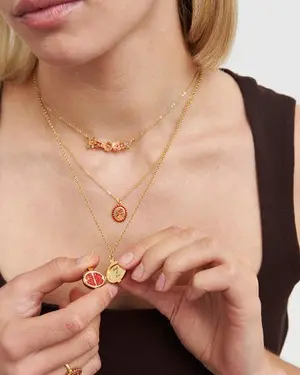 FABLE ENGLAND Pomegranante Locket Necklace