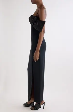 Givenchy Bow Sliced Column Gown