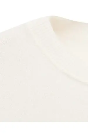 Mango Cashmere Round Neck Sweater - Ecru