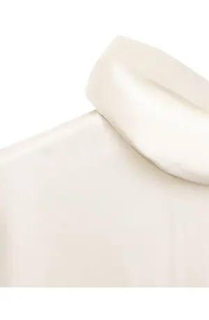 Mango Silk Turtleneck Top - Ecru