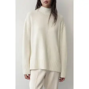 Mango Mock Neck Sweater - White