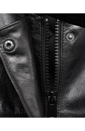 Mango Oversized Leather Parka