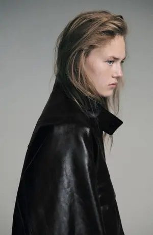 Mango Oversized Leather Parka
