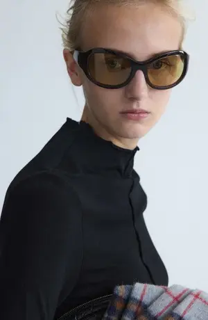 Mango Seam Detail High Neck T-shirt