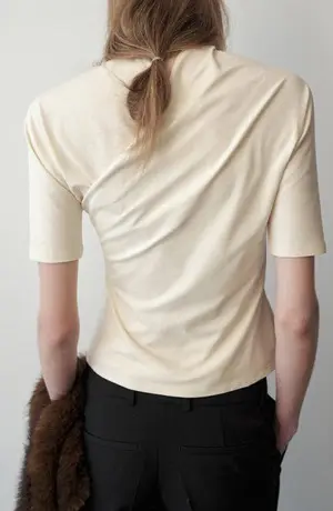 Mango Fitted Wrap Effect Top