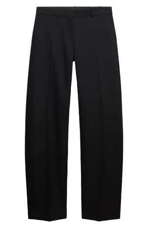 Mango Wool Straight Leg Suit Trousers
