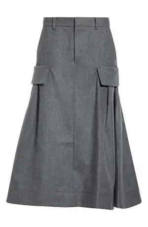 Sacai Wool Flannel Cargo Skirt