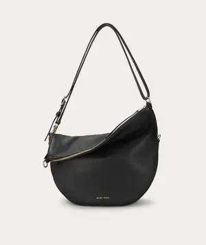 DEADLY PONIES Leopard Hobo - Black