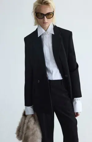 Mango Straight Suit Trousers