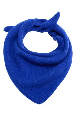 Mango Wool & Cashmere Blend Triangular Scarf - Blue