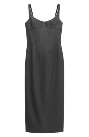 Mango Decorative Seam Midi Dress