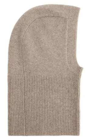Mango Wool And Cashmere Blend Balaclava - Sand