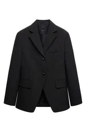 Mango Fitted Wool Blend Jacket