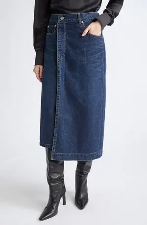 Sacai Asymmetric Denim Skirt - Blue