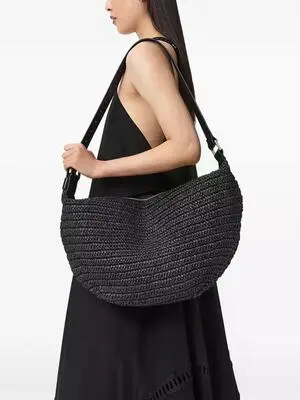 ALLSAINTS Luna Woven Leather Shoulder Bag