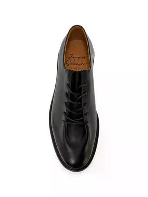 JACQUES SOLOVIÈRE PARIS Edouard Front-pleat Leather Derby Shoes