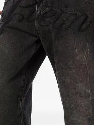 Philipp Plein Logo-patch Pattern-embellished Jeans