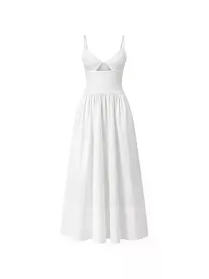 ST. AGNI Cut-out-detail Sleeveless Maxi Dress - White