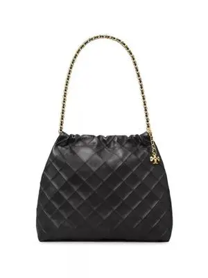 Tory Burch Fleming Quilted Leather Tote Bag