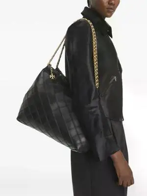 Tory Burch Fleming Quilted Leather Tote Bag