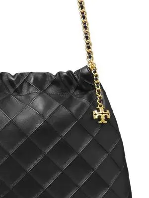 Tory Burch Fleming Quilted Leather Tote Bag