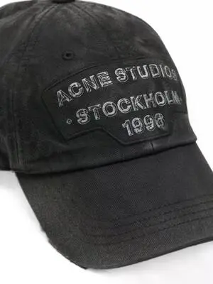Acne Studios Logo-patch Distressed Baseball Cap