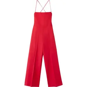 Mango Open Back Crop Jumpsuit