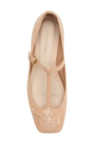 Farm Rio Rechillieu T-strap Leather Flat