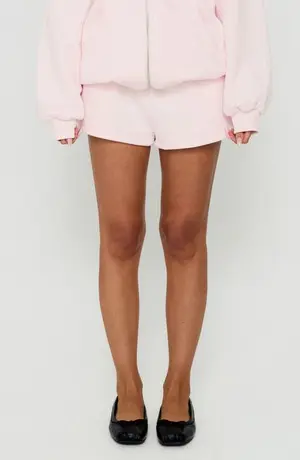 Princess Polly Rossalie Fleece Shorts - Pink