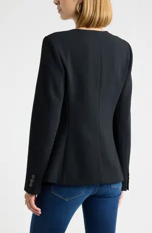 OPEN EDIT Curator Crepe Scoop Neck Blazer