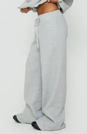 Princess Polly Verenah Wide Leg Fleece Sweatpants