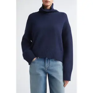 Loulou De Saison Jonah Cashmere Turtleneck Sweater - Navy